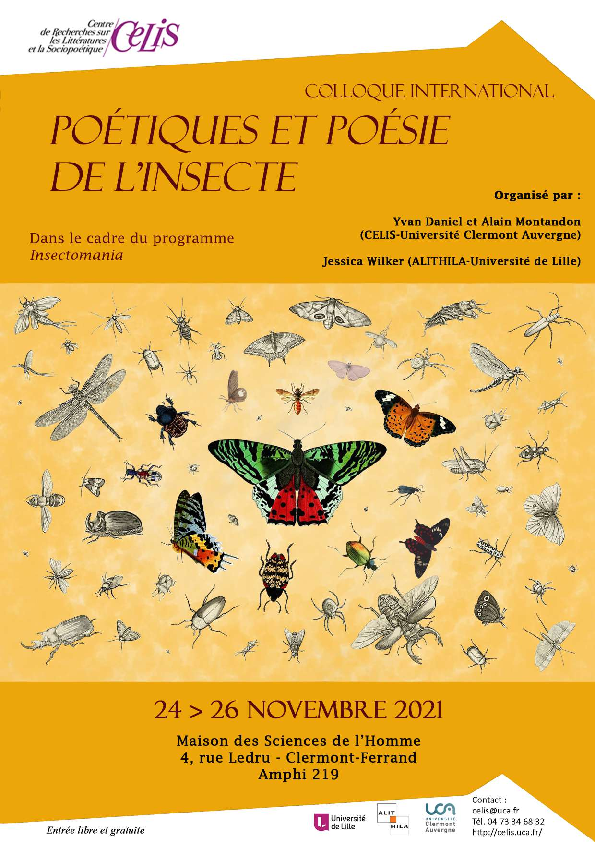 Poétiques et poésie de l'insecte - 24 au 26 novembre 2021: alithila